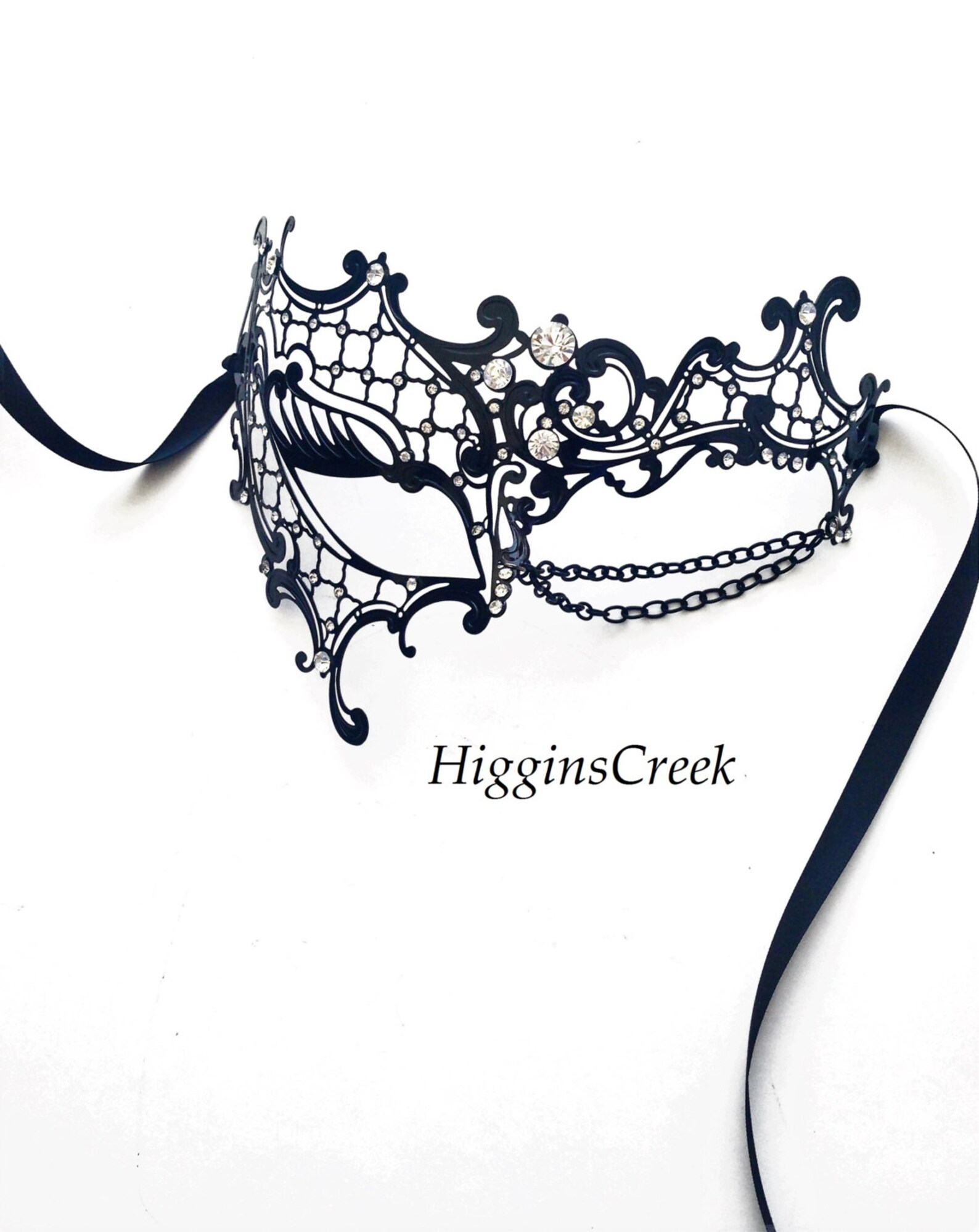 Masquerade Half Face Mask Halloween Metal Mask Asymmetric Mask - Etsy