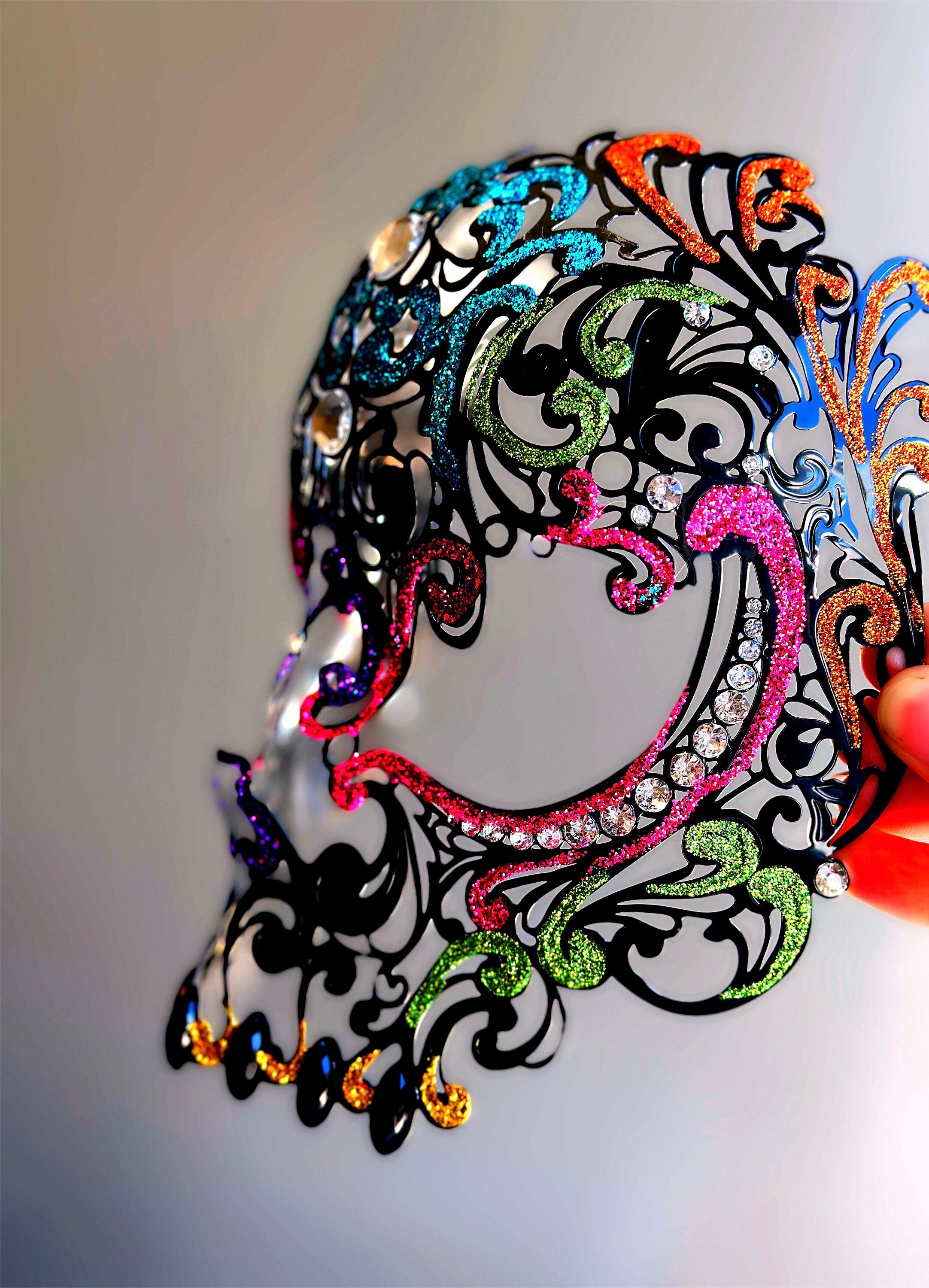 Day of the Dead Sugar Skull Mask La Mascara Colorful Masquerade Mask ...