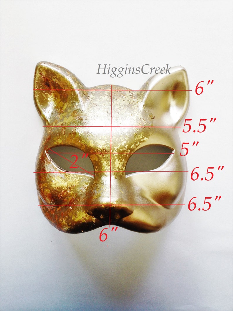 Gatto Gold Cat Masquerade Mask Cat Venetian Mask Costume - Etsy