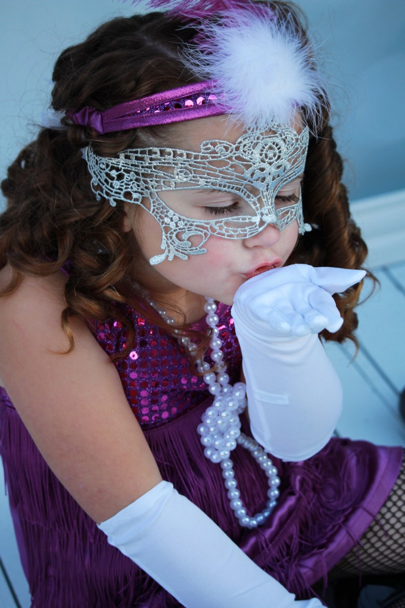 Flapper Costume Mask for Children 1920s Dress Mask for Girls - Etsy