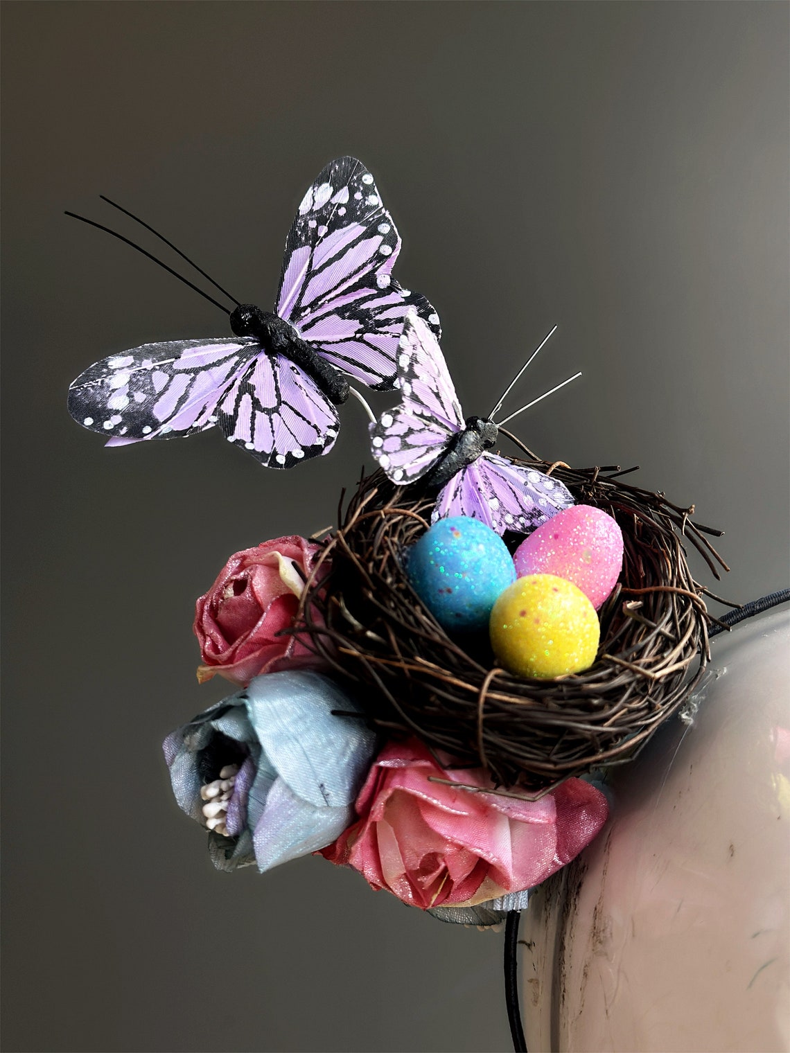Easter Basket Headband - Bird Nest Hat - Easter Egg Hunt - Butterfly ...