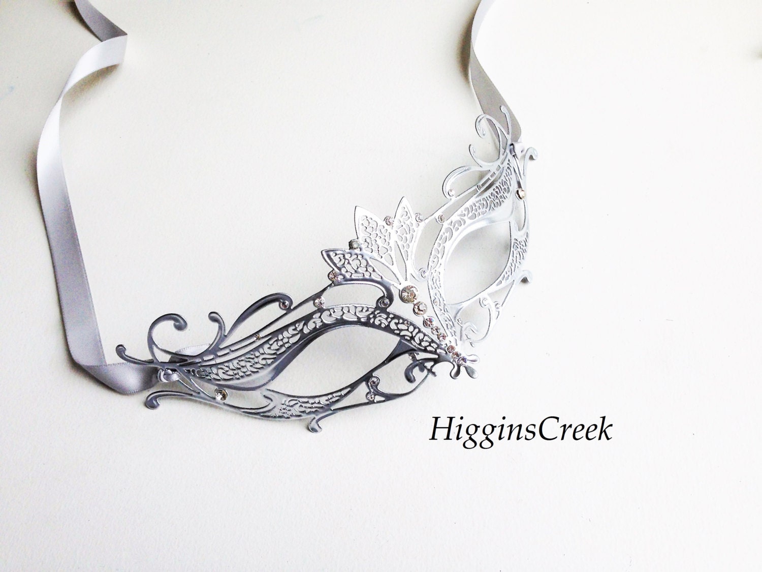 Silver Masquerade Mask Metal Venetian Mask Mardi Gras Mask | Etsy