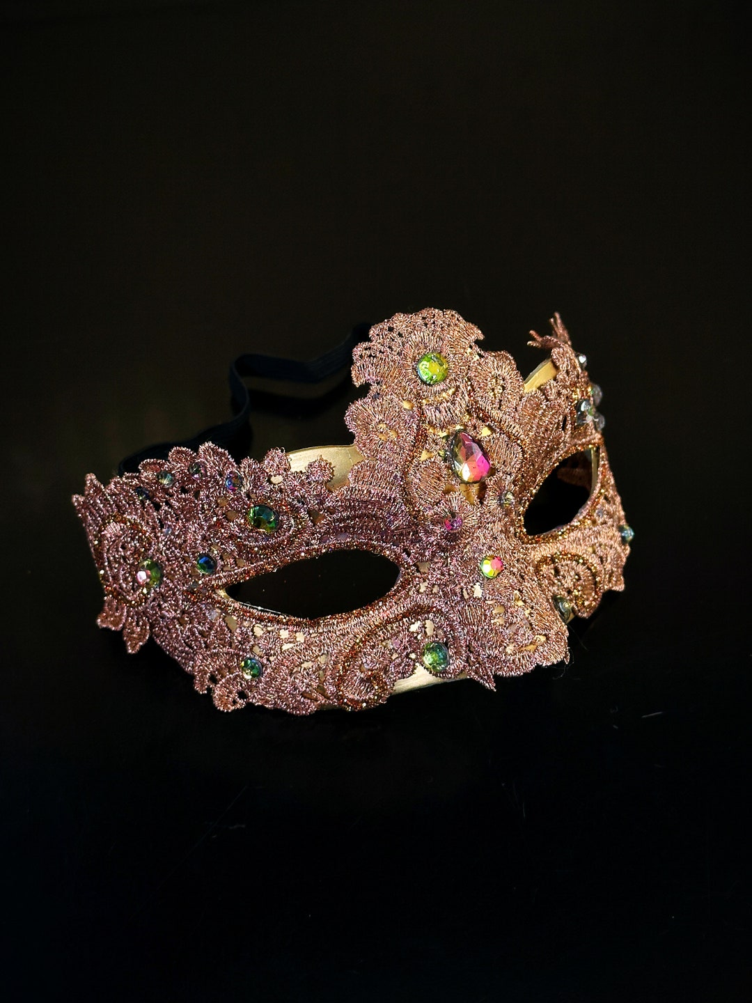 Masquerade Mask Rose Gold Mask Masquerade Ball Elegant Mask - Etsy