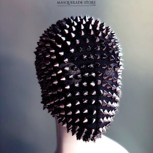 Gold Spike Full Face Mask Snake Jeweled Over the Head Mask Black ...