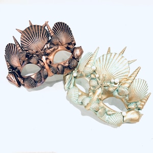 Masquerade Masks Ocean Sea Shells Masks Under the Sea King Triton Mask ...