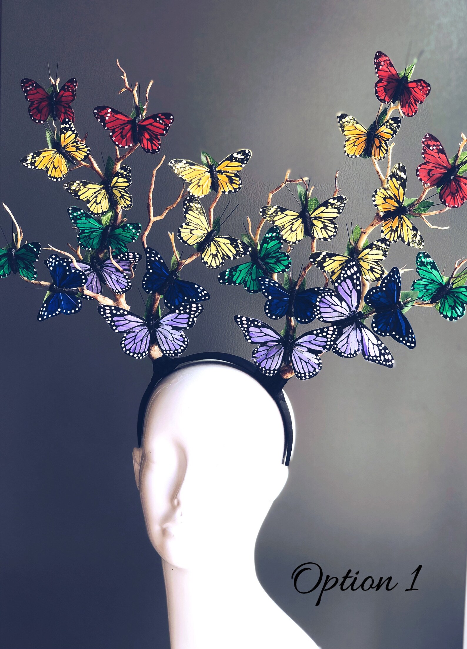 PRIDE Tree of Life Headdress, Rainbow Headpiece PRIDE Butterfly ...