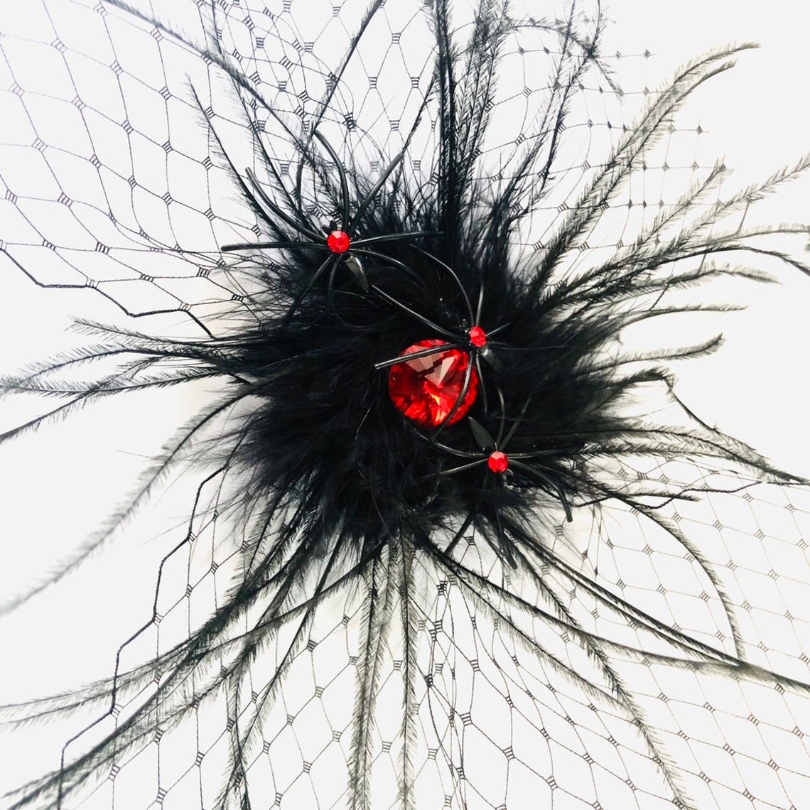 Black Widow Halloween Headpiece Spider Web Headdress Halloween | Etsy