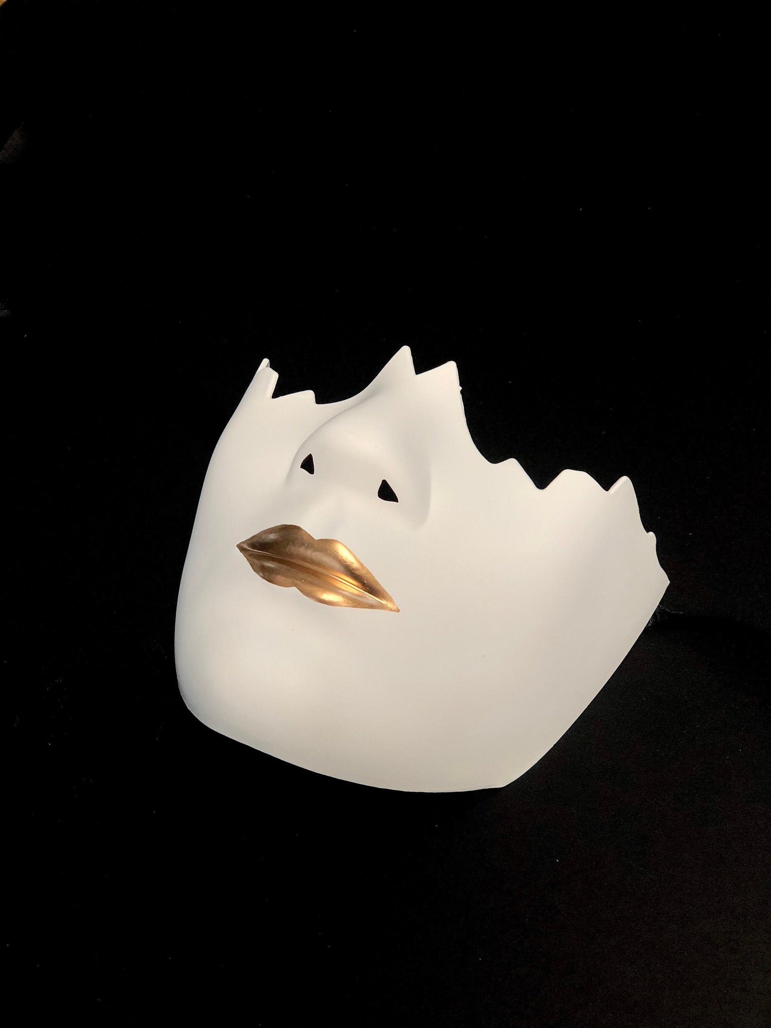Masquerade Mask Full Face Cover Mask GOLD LIP Half Face Mask - Etsy