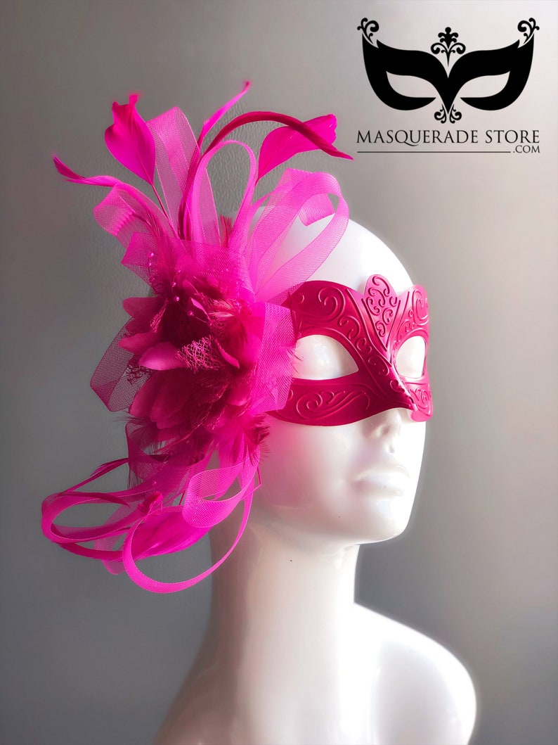 Beautiful Fuchsia Pink Women Masquerade Ball Mask - Etsy
