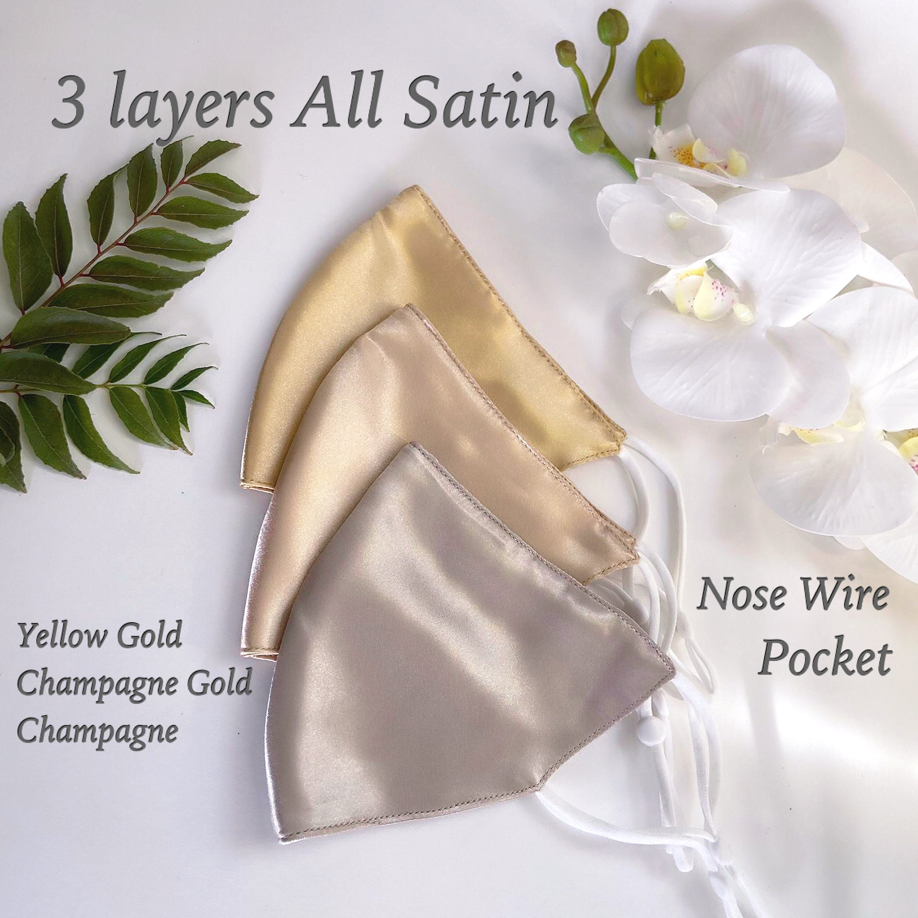 Champagne Satin Mask Party Mask Face Masks Satin Face Mask - Etsy
