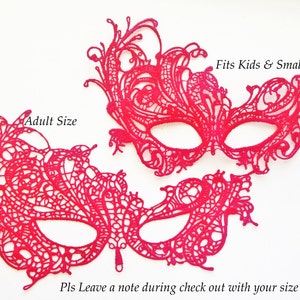 Women Red Lace Mask Face Masks Mardi Gras Mask Masquerade Mask Ball ...
