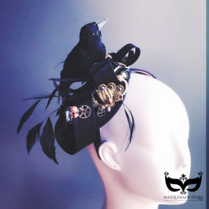 Crow Fascinator - Raven Hat - Crow and Trinkets - Halloween Hat - Etsy