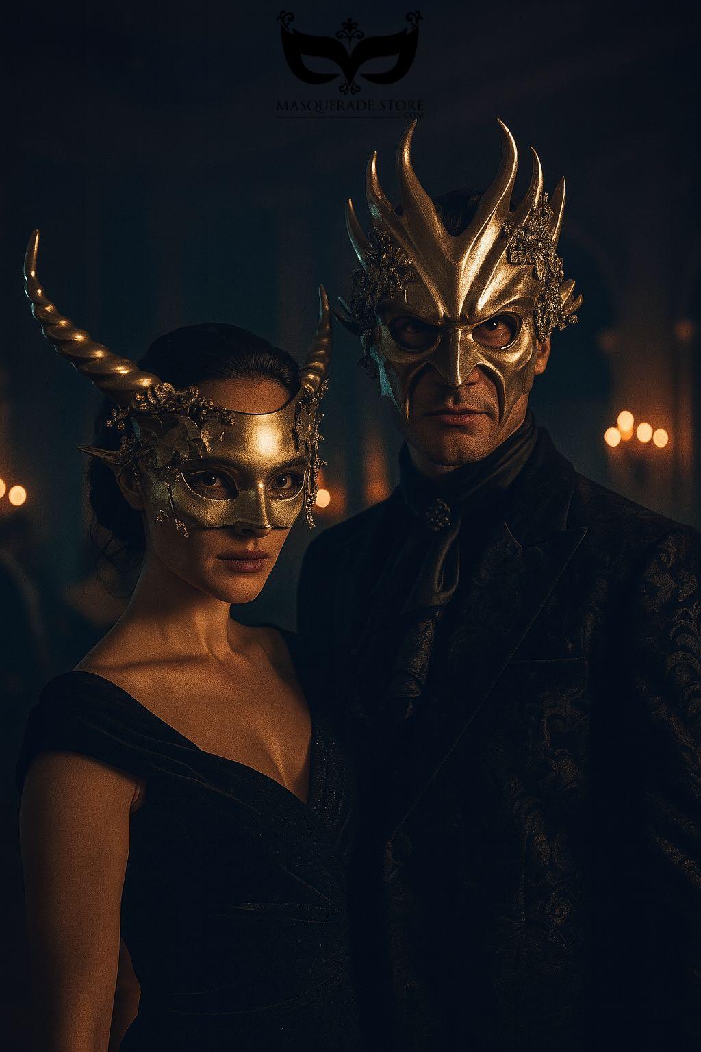 Couples Masquerade Mask Forest Masks Nature Masks Horn Woodland ...