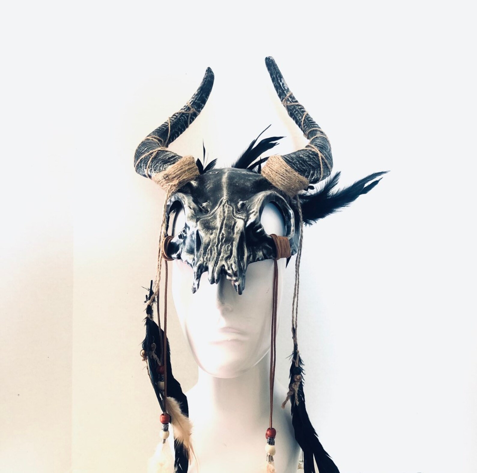 Pagan Ritual Skull Headdress Samhain Witch Gaelic festival | Etsy