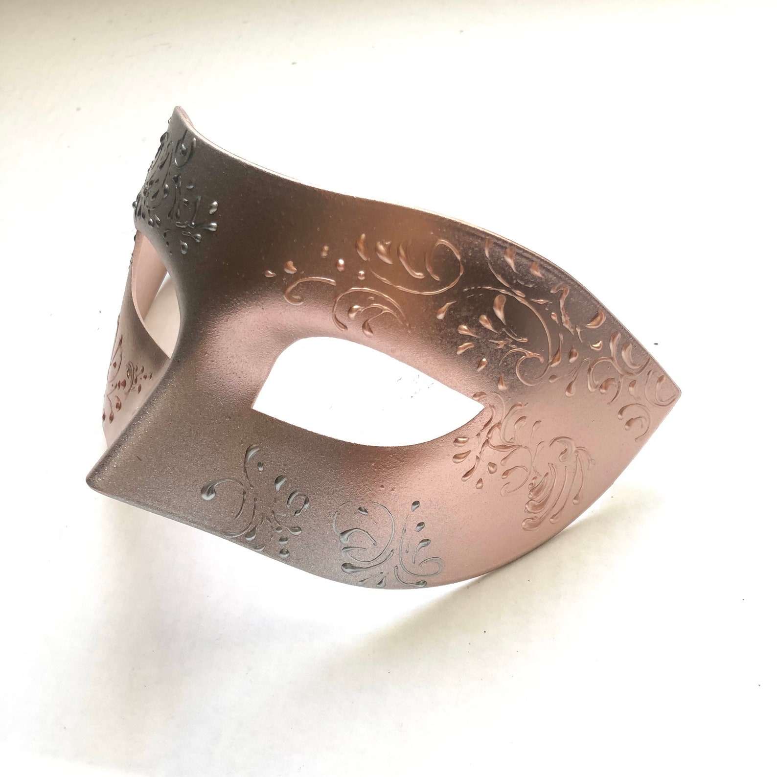 Rose Gold Masquerade Mask Champagne Couples Masquerade Mask | Etsy