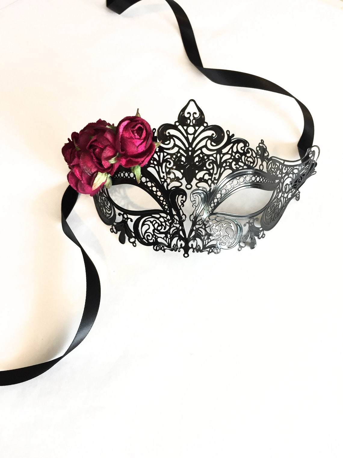 Masquerade Mask Woman L Flower Masquerade Mask L Mask With - Etsy
