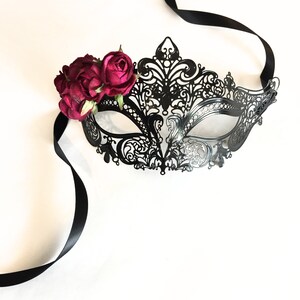 Masquerade Mask Woman L Flower Masquerade Mask L Mask With Roses - Etsy