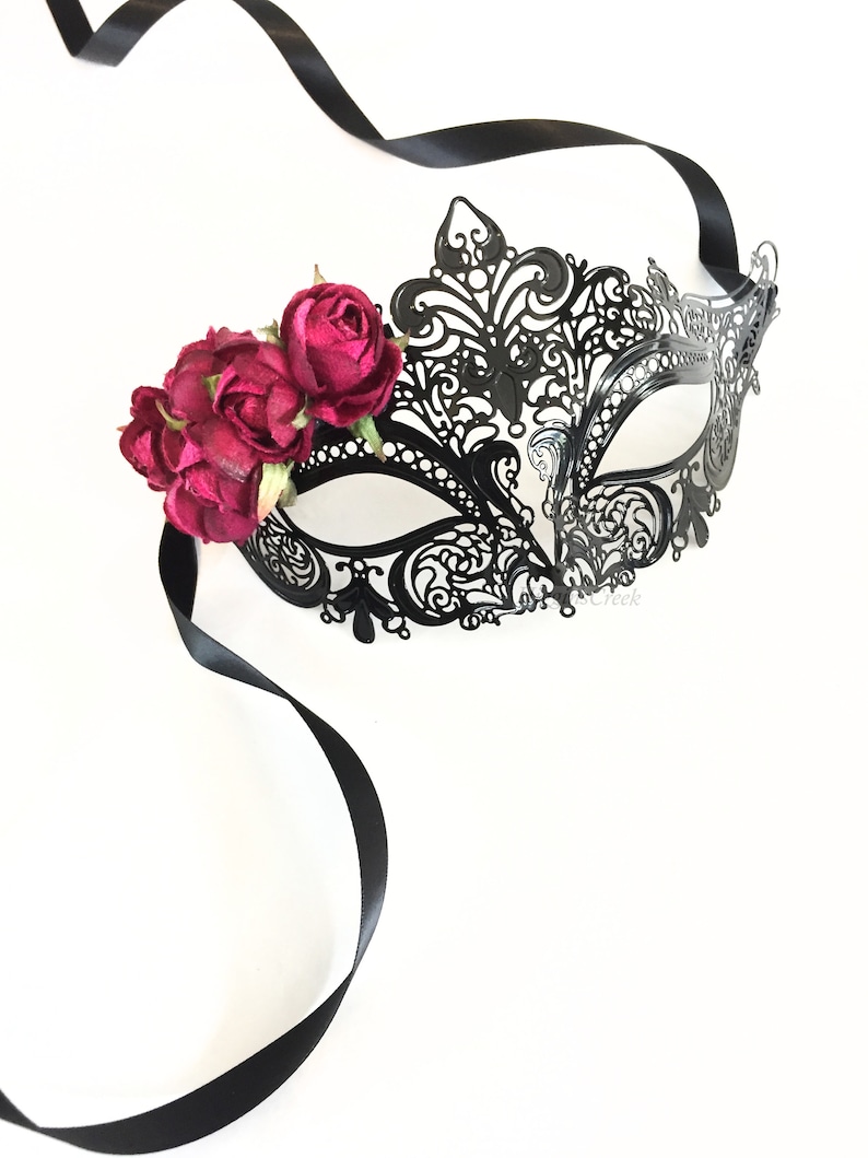 Masquerade Mask Woman L Flower Masquerade Mask L Mask With - Etsy