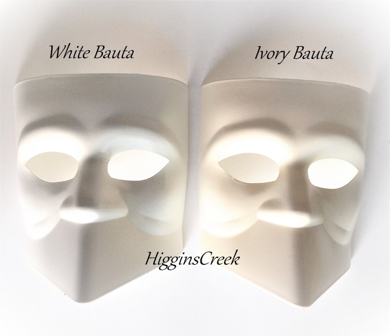 Ivory DIY Bauta Masquerade Mens Mask Mens Venetian Full Face Mens Mask ...