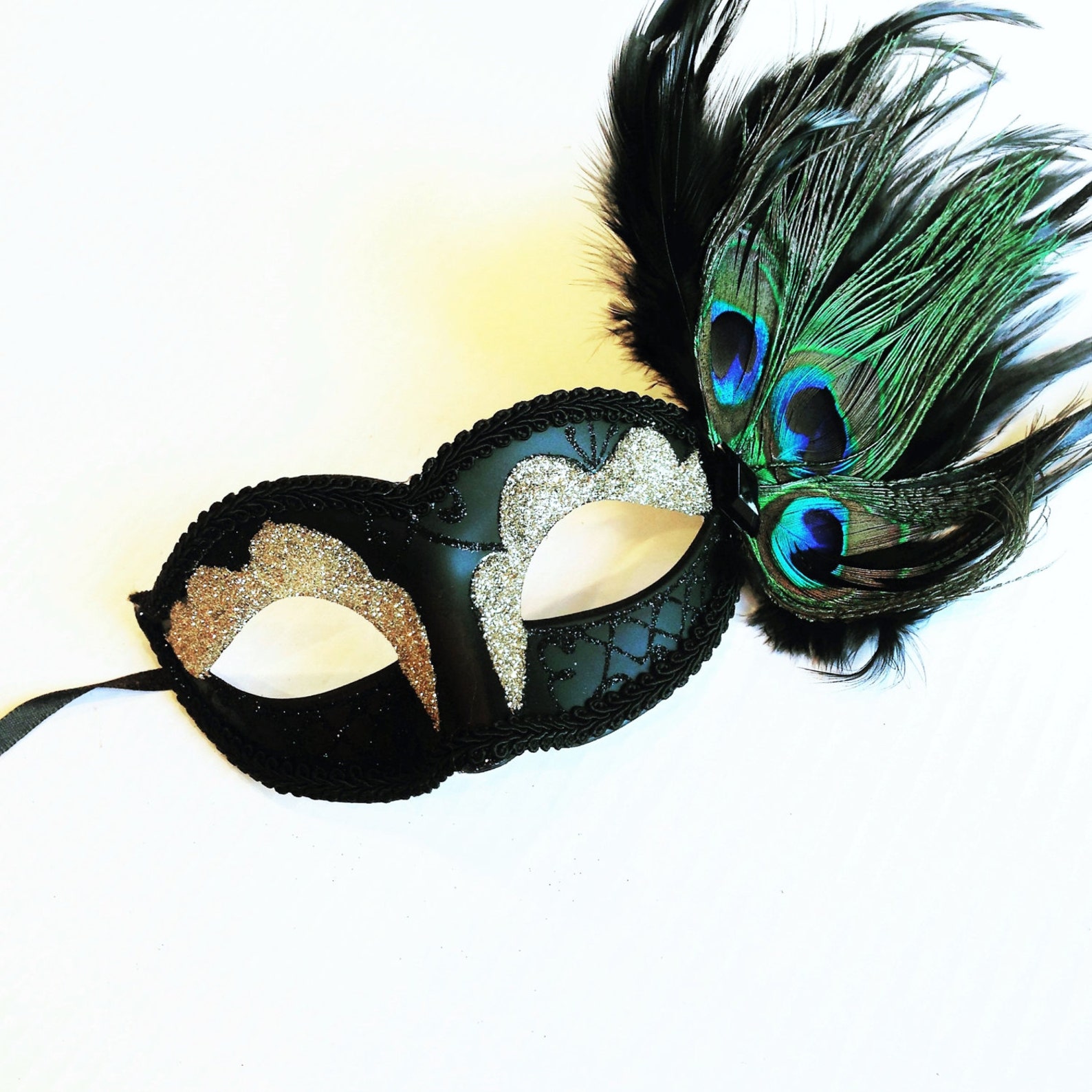 Peacock Feather Masks Feather Masquerade Mask Perfect Dance - Etsy