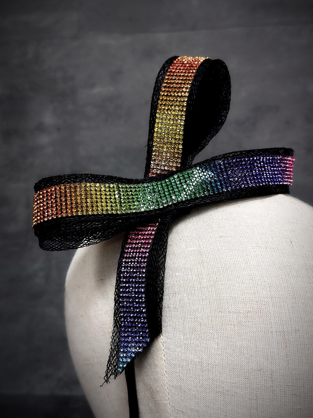 Rainbow LGBTQ Headband Pride Month Pride Parade Bow Headband Rhinestone ...