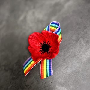 Poppy Flower Pride Month Rainbow Pin LGBTQ - Etsy