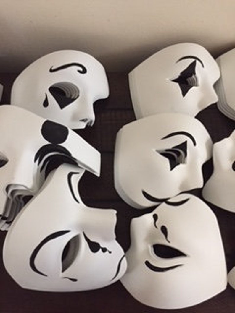 Customized Mime Masks Clown Mask Mime make up masks | Etsy