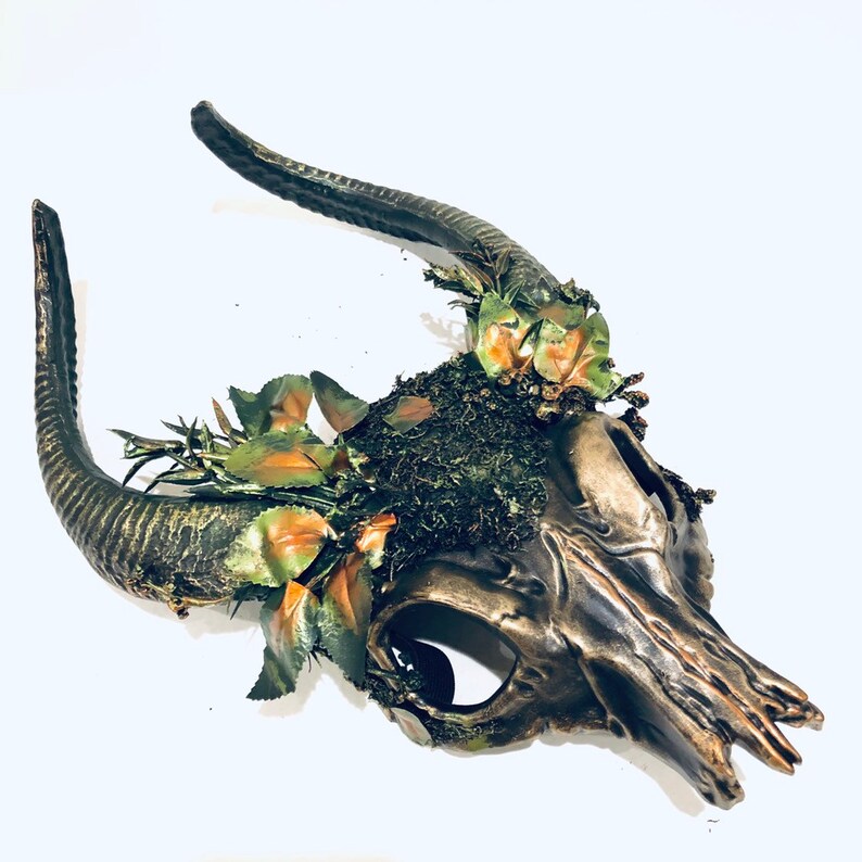 Priest Headdress Forest Ram Horn Headdress, Whimsical Animal Antlers ...