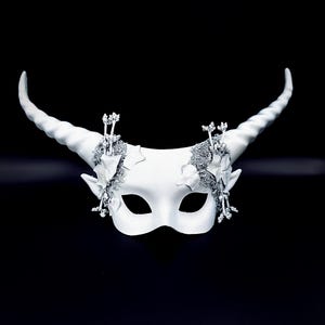 Black Gold Women Masquerade Mask, Horn Mask, Halloween Mask, Animal ...