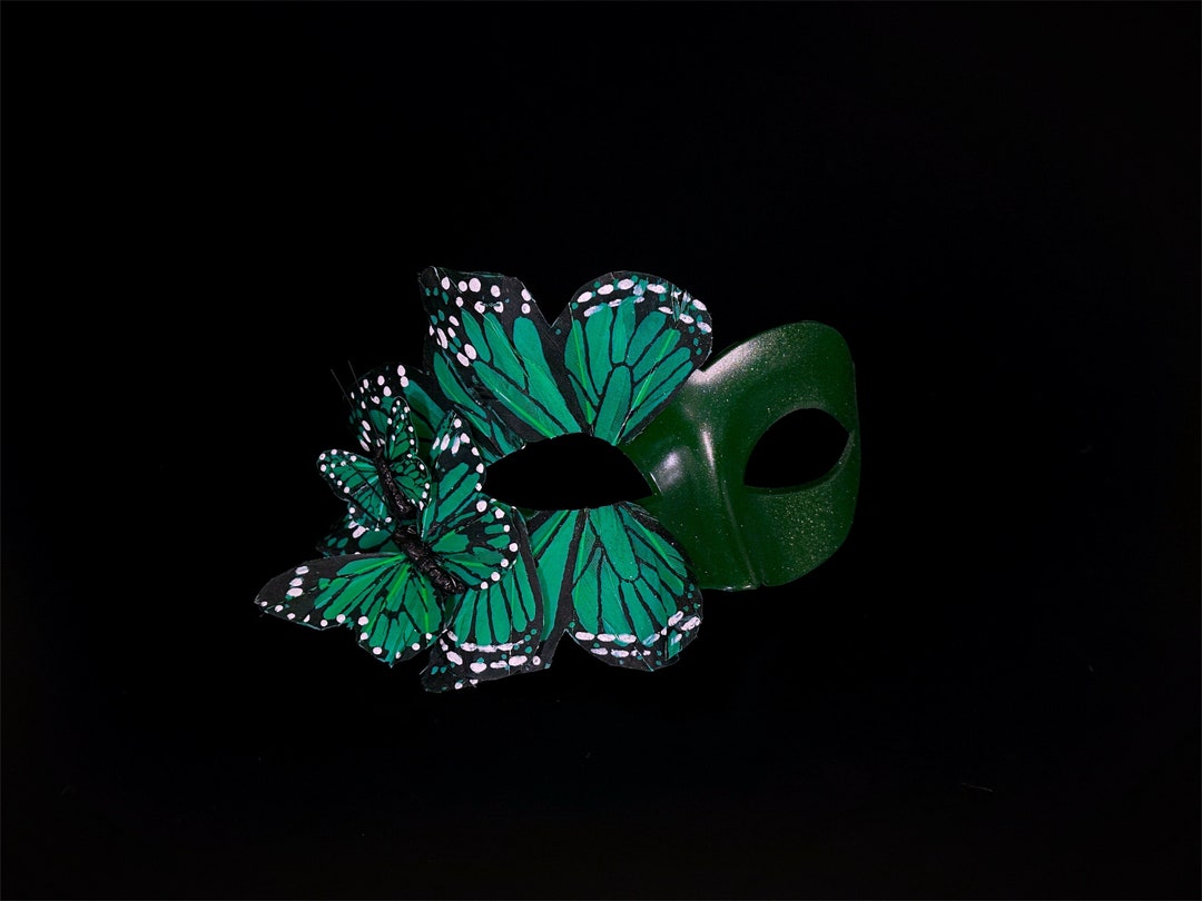 Emerald Green Butterfly Masquerade Mask Green Butterfly Womens Mask ...