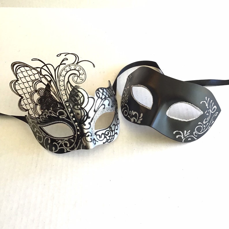 Couples Masquerade Mask Pair His and Her Mask Pair Gold/black - Etsy