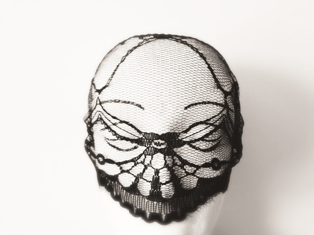 Black Skull Lace Mask, Lace Blindfold Masks, Skull Masks, Masks, Skull ...