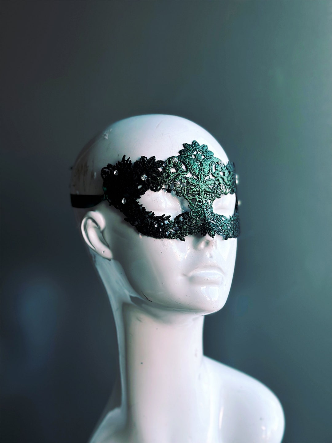 Womens Masquerade Mask Green Hunter Mask Women Mask Masquerade Party ...