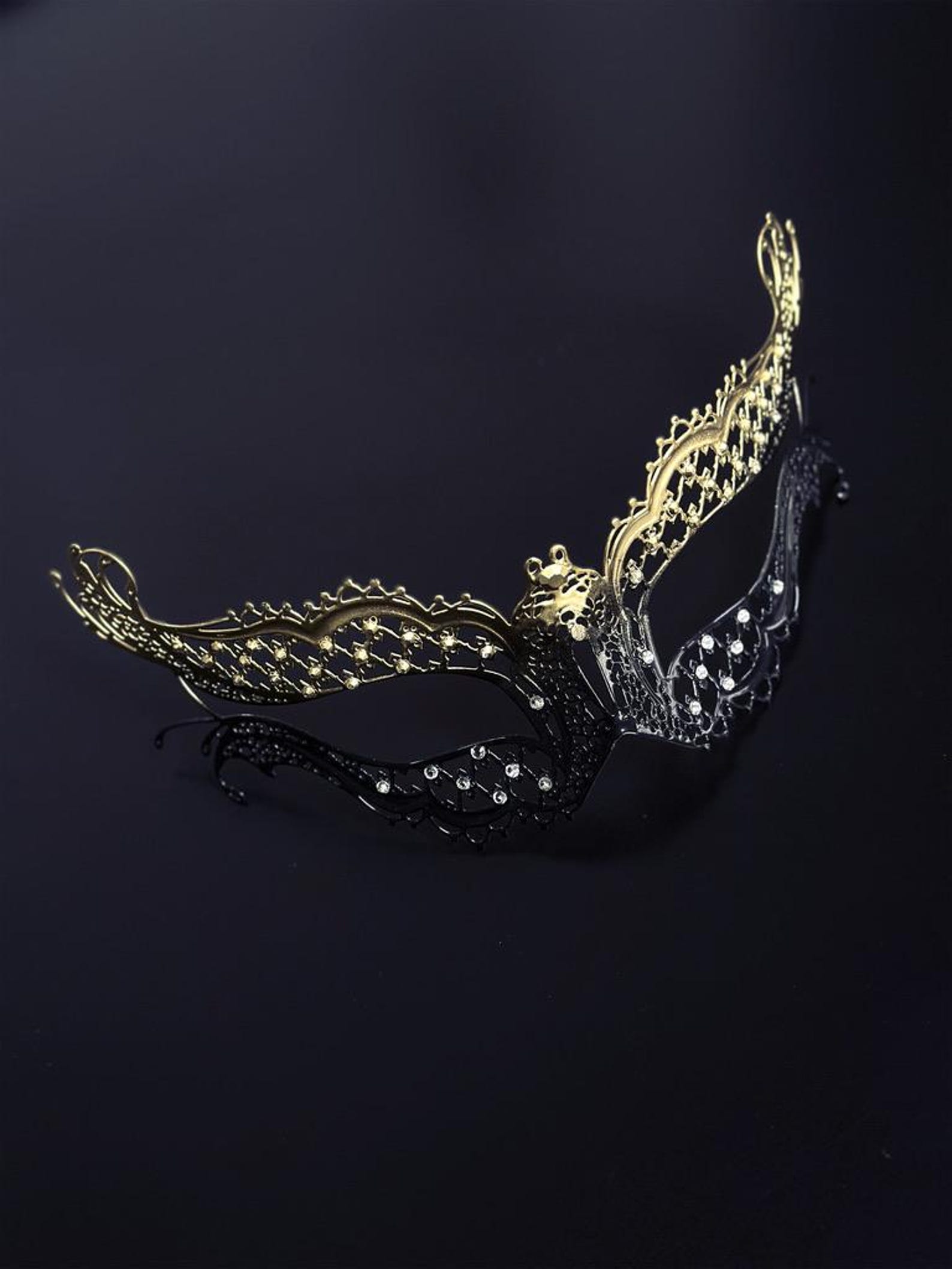 Black Gold Mens Masquerade Mask Set, Mens Prom Masks, Venetian Masks ...