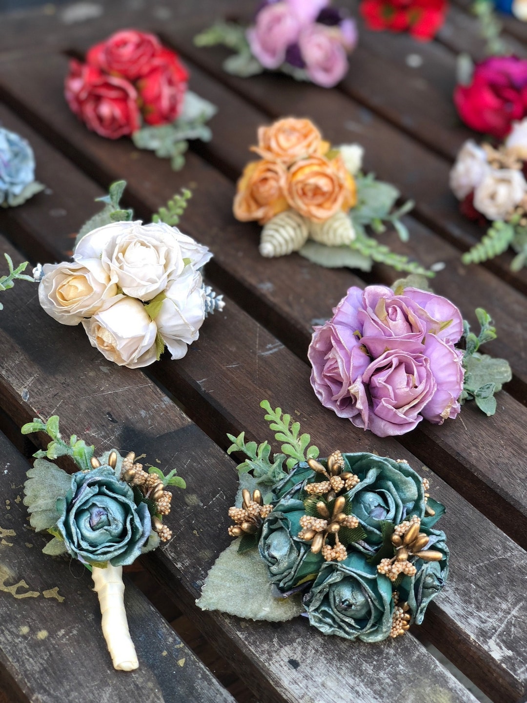 Floral Men Women Prom Boutonniere and Corsage for Prom - Etsy