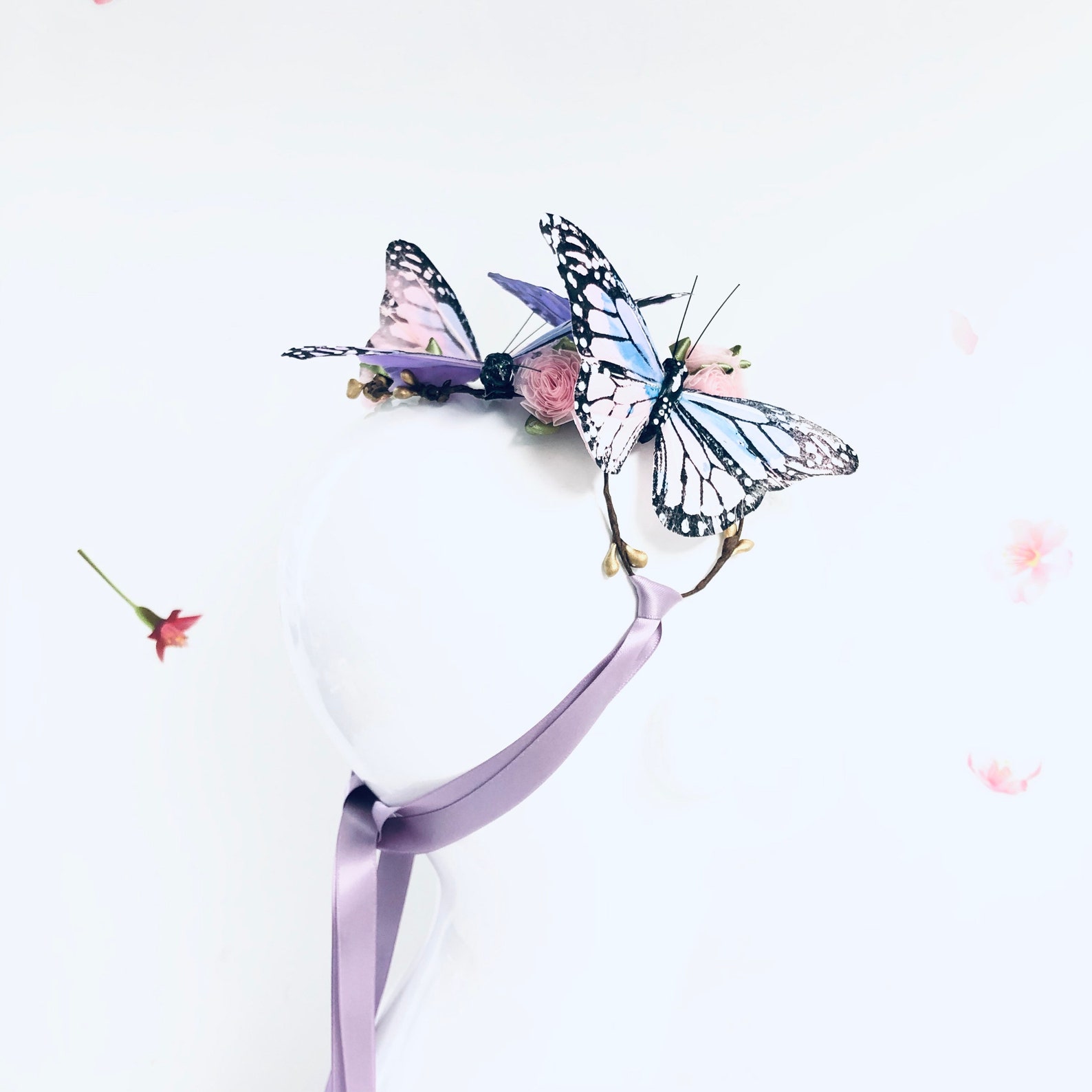 Enchanted Butterfly Headband, Monarch Butterfly Headpiece, Butterfly ...