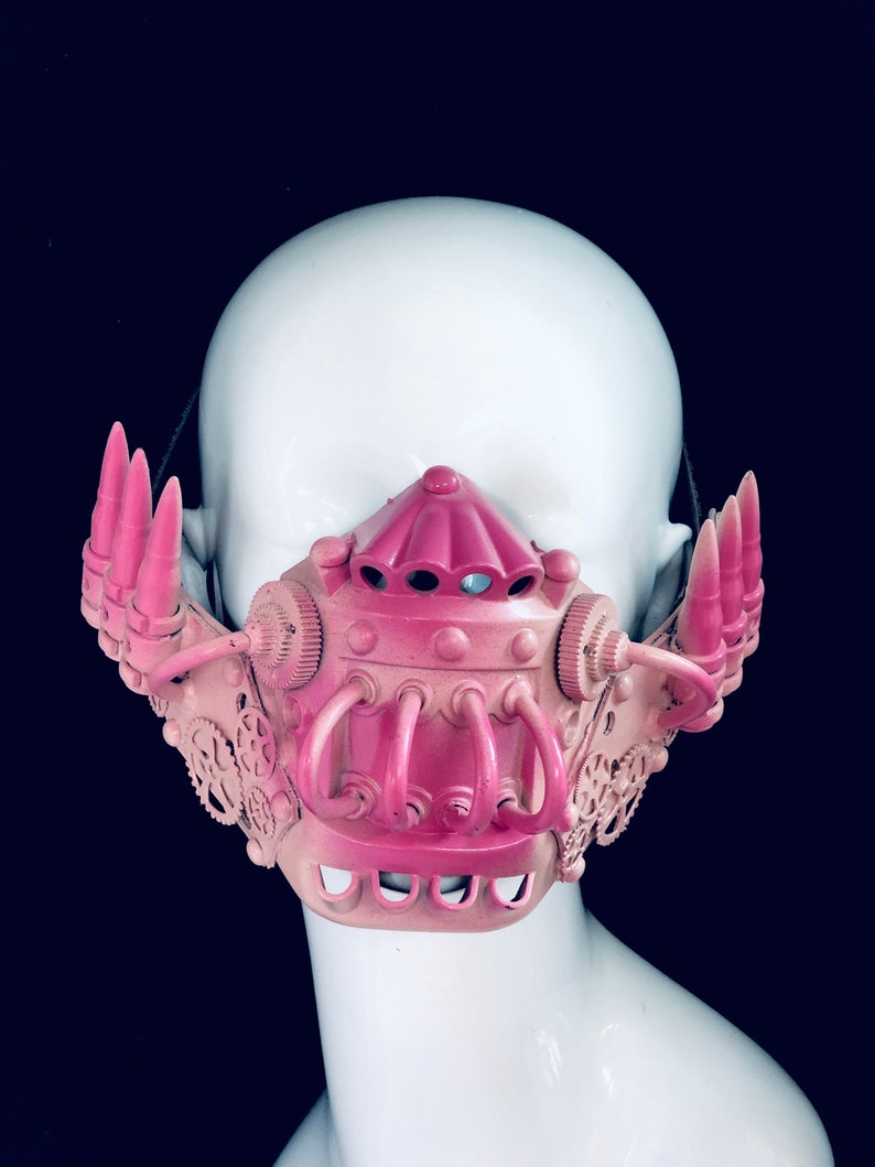 Pink Gas Mask Pink Mouthguard Respirator Style Gas Mask Cosplay Goggles ...