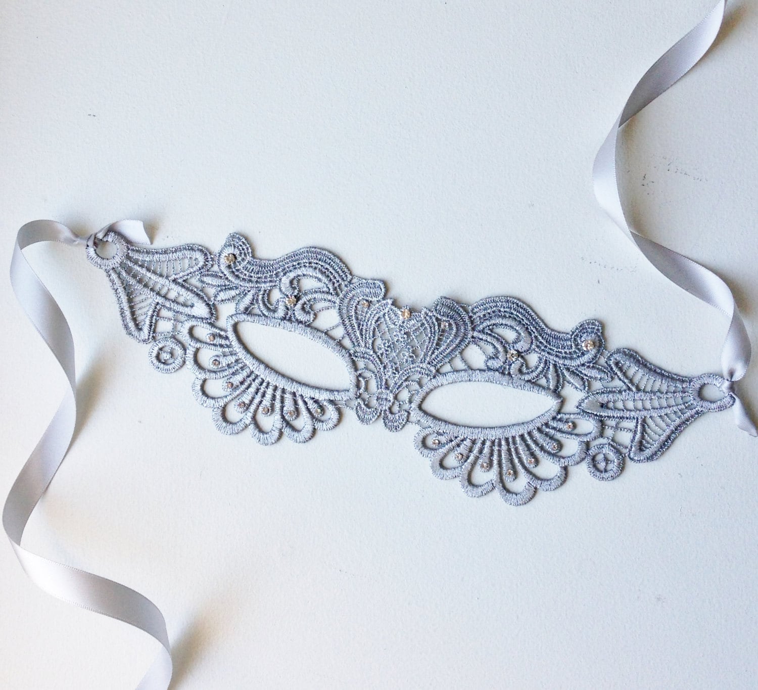 Silver Halloween Mask Women Lace Venetian Mask Masquerade - Etsy