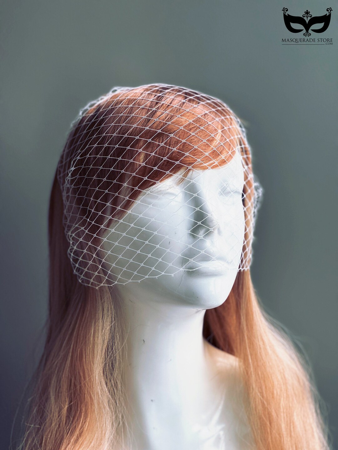 White Veil Mask, Womens Masquerade Mask, Masquerade Party, Elegant Mask ...