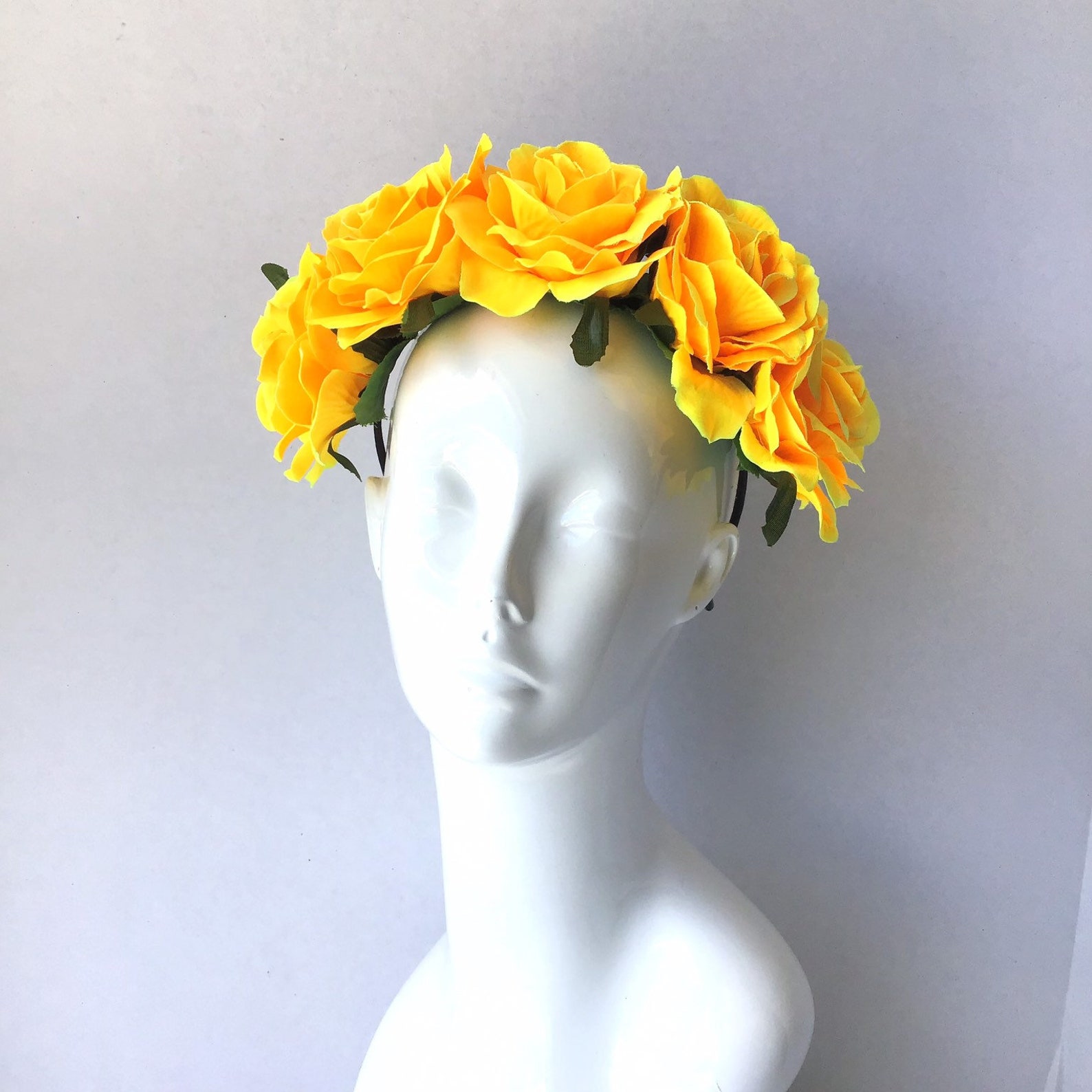 Dark Red Rose Hairpiece, Rose Crown Photography Props, Flower Headpiece ...