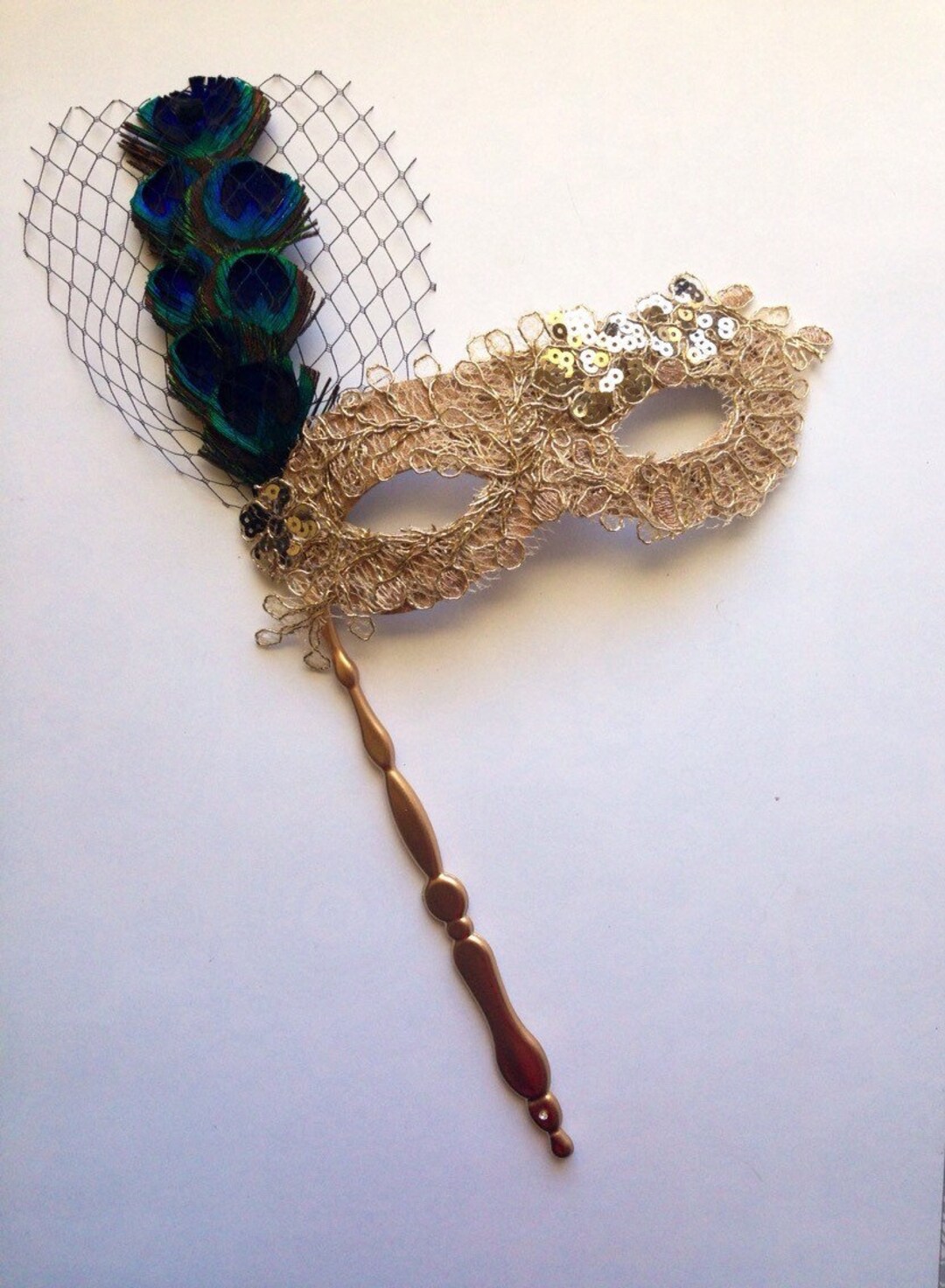 Masquerade Mask, Gold Mask, Mardi Gras Stick Masks, Gold Stick ...