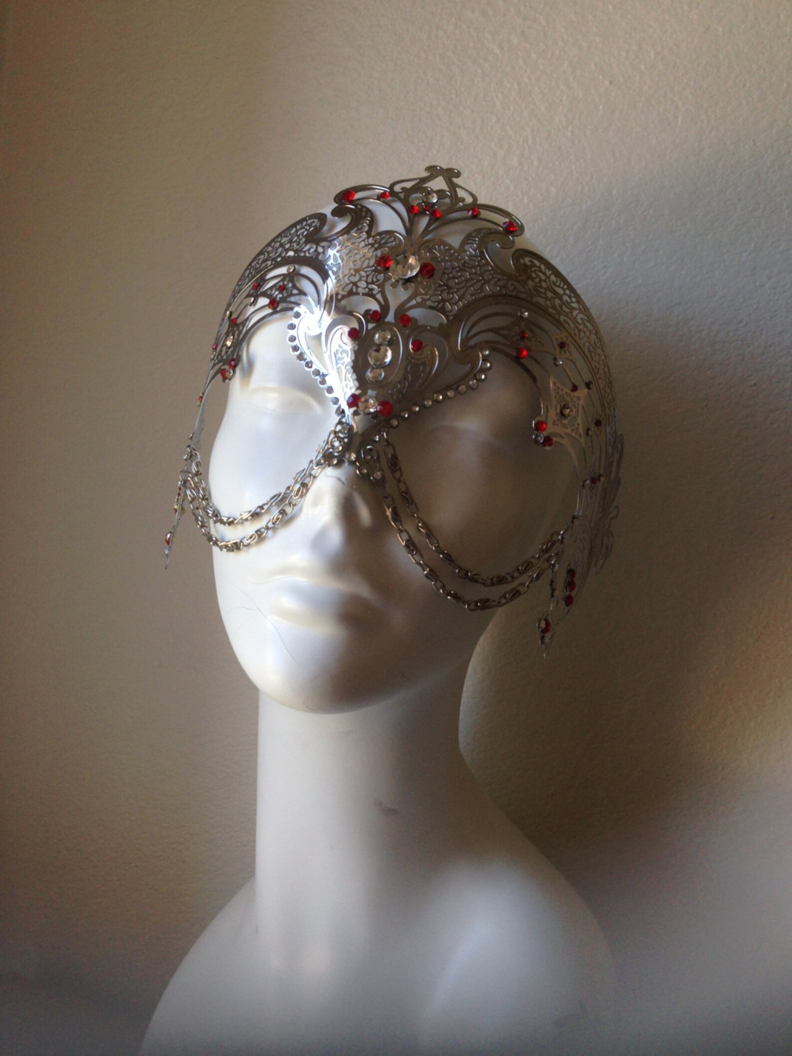 Black Masquerade Mask with Chains Black Metal Mask Venetian | Etsy