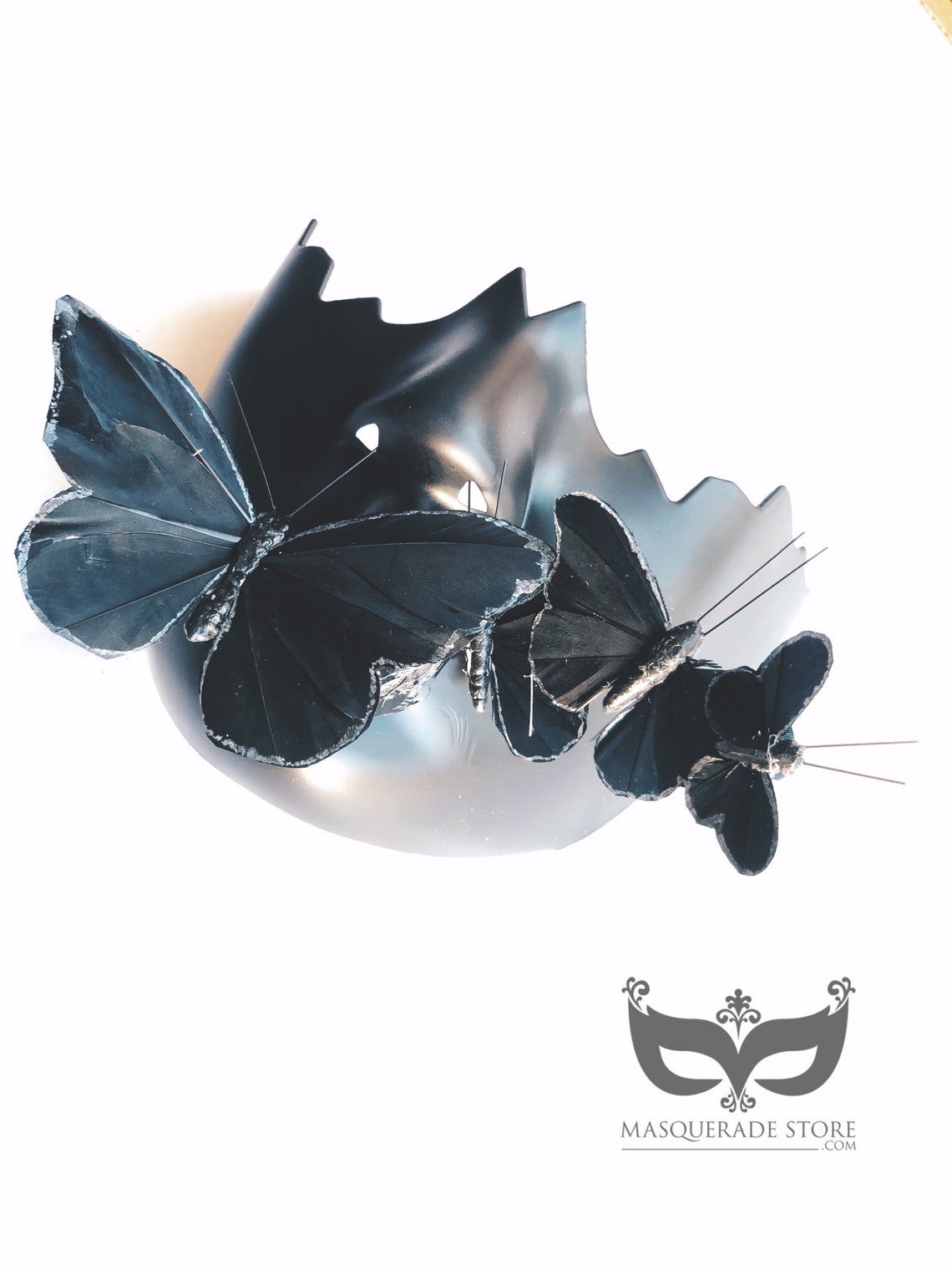 Enigmatic Masquerade Mask Women Black Butterfly Eye Mask - Etsy