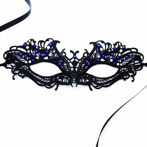 Women's Masquerade Mask, Black Butterfly Lace Mask, Womens Eye Mask ...