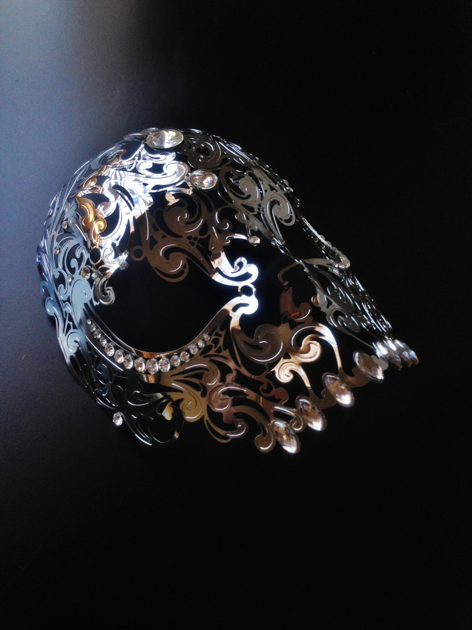 Mens Skull Mask Skull Masquerade Mask Metal Skull for Men Unique Men's ...