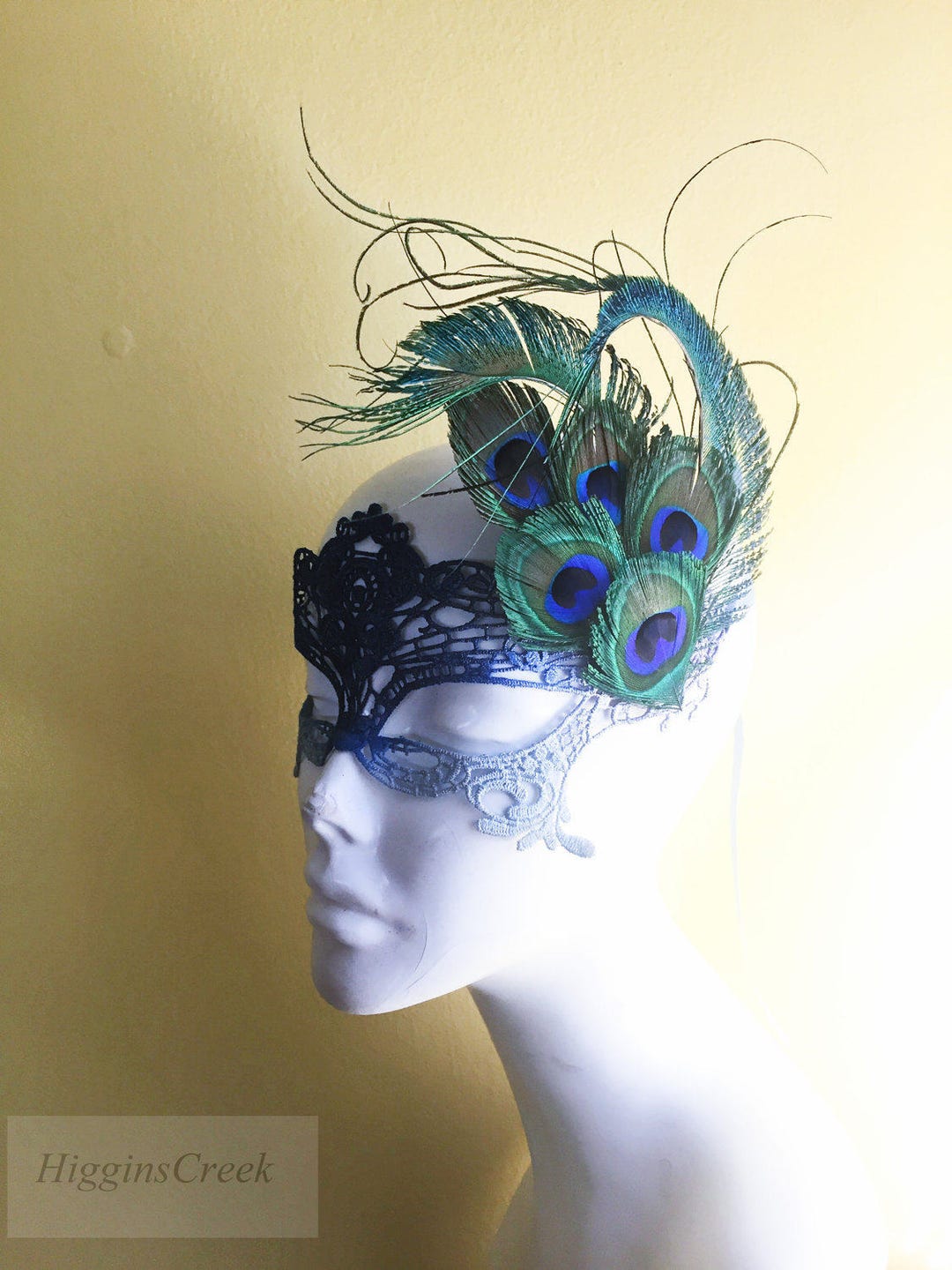 Peacock Masquerade Mask for Adults & Children, Peacock Feathers and ...