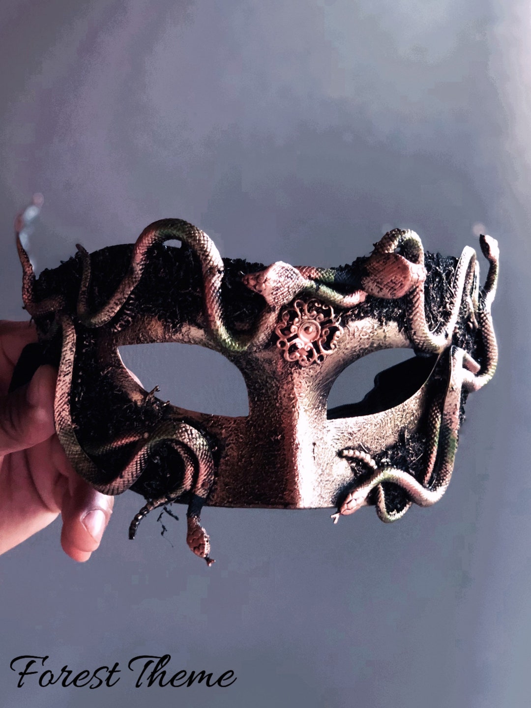 Medusa Snake Mask – Gorgon Serpent Masquerade Mask for Halloween ...