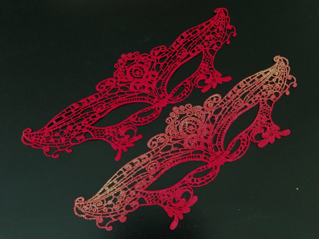 Mystic Red Glitter Venetian Masquerade Mask, Red Mask, Mask, Masquerade ...