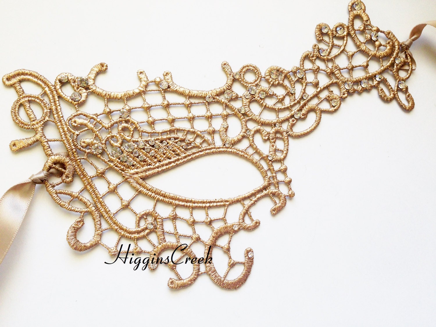Champagne Masquerade Mask for Women Half Face Masquerade - Etsy