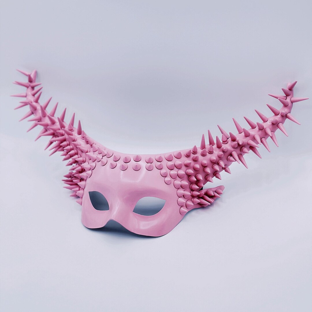 Prickly Pink Spikes Horned Masquerade Mask for Women - Etsy